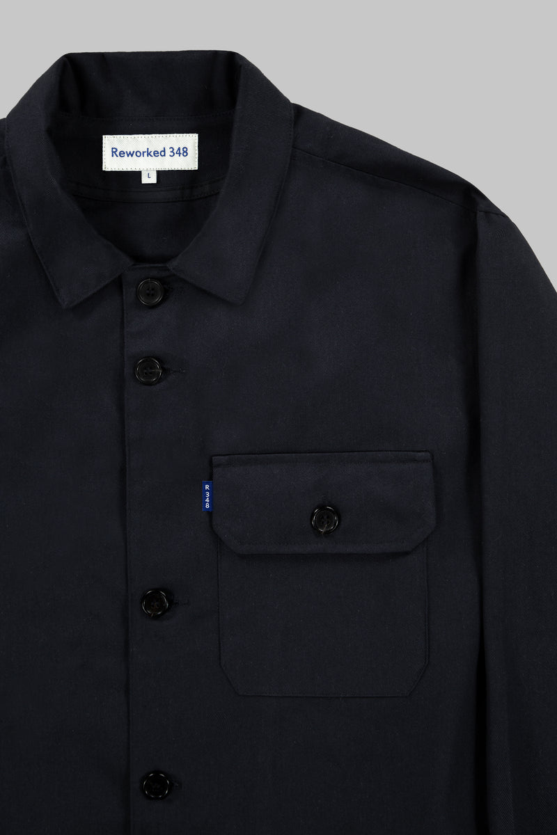 Darley Twill Overshirt Dark Navy Blue – Reworked 348
