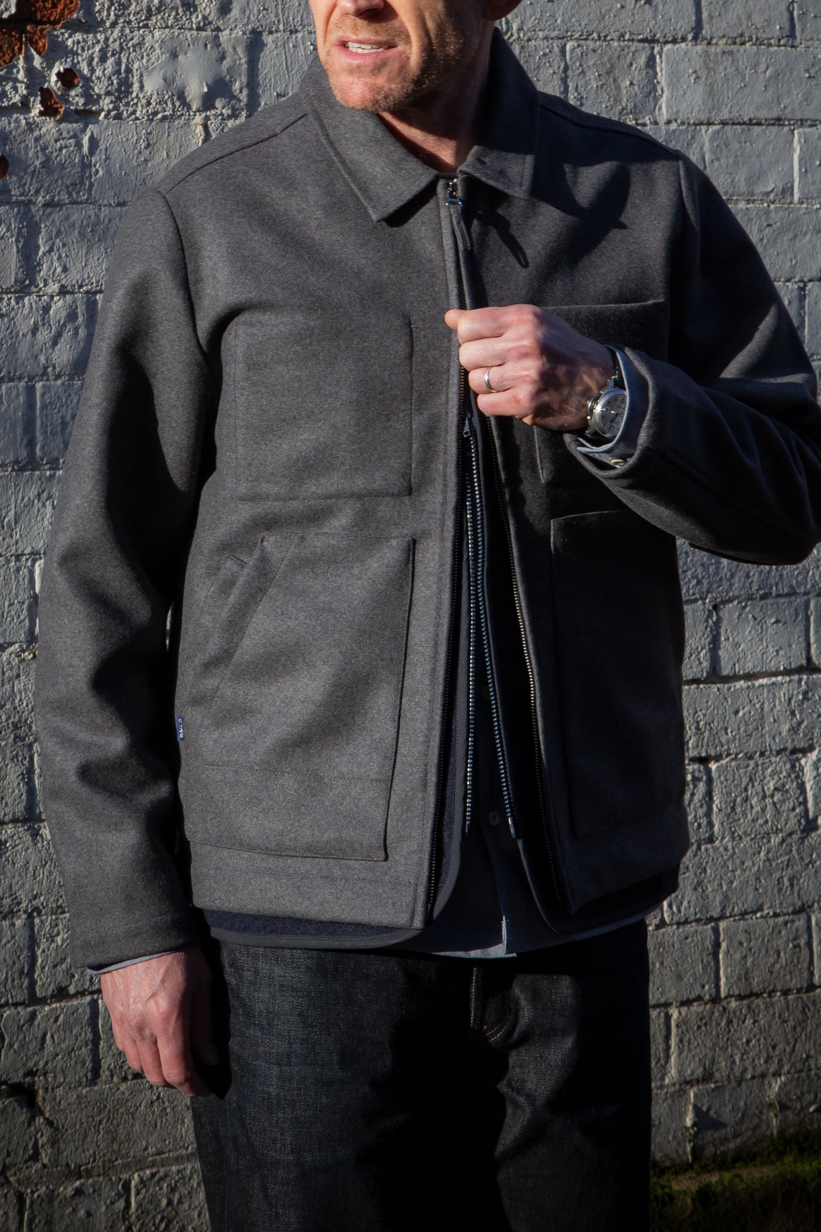 Works Wool Jacket Flat Grey – Reworked 348