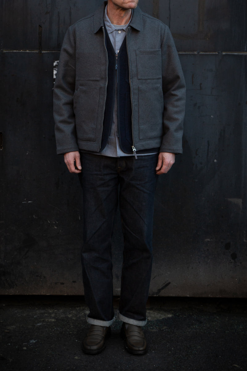 Works Wool Jacket Flat Grey – Reworked 348