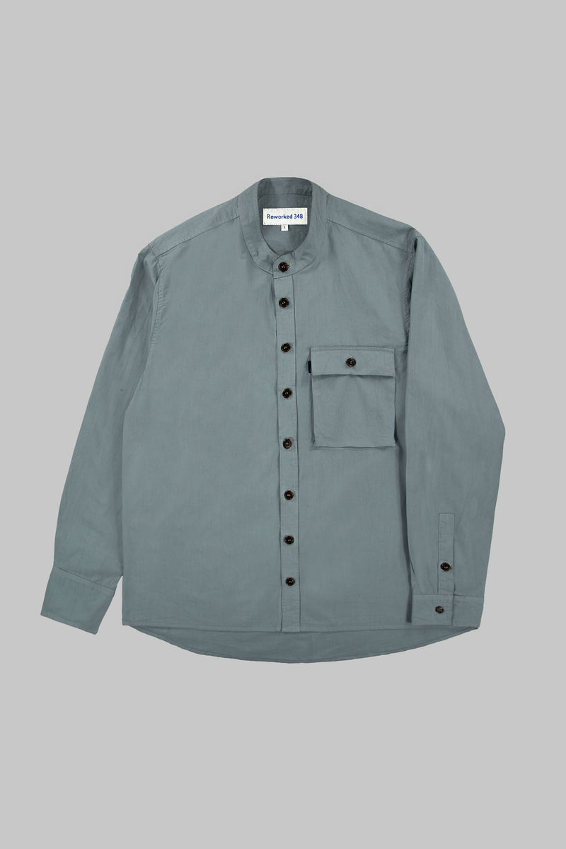 Poplin Nonno Shirt Pale Grey – Reworked 348